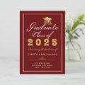 Graduation Maroon Gold Script Photo Class of 2025 Announcement | Zazzle
