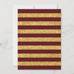 Graduation - Maroon Gold Stripes Invitation | Zazzle