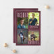 Graduation Maroon Metallic Photo Collage Announcement | Zazzle