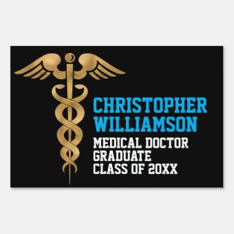 Graduation Medical Caduceus Doctor Sign | Zazzle