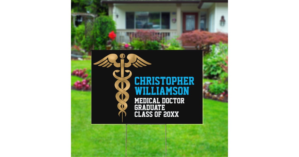 Graduation Medical Caduceus Doctor Sign | Zazzle