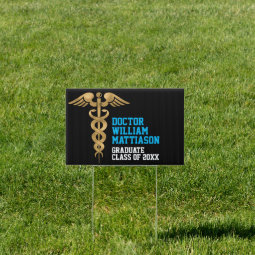 Graduation Medical Caduceus Doctor Sign | Zazzle