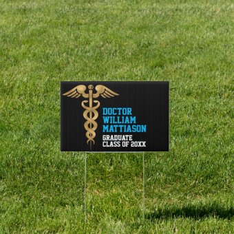 Graduation Medical Caduceus Doctor Sign | Zazzle