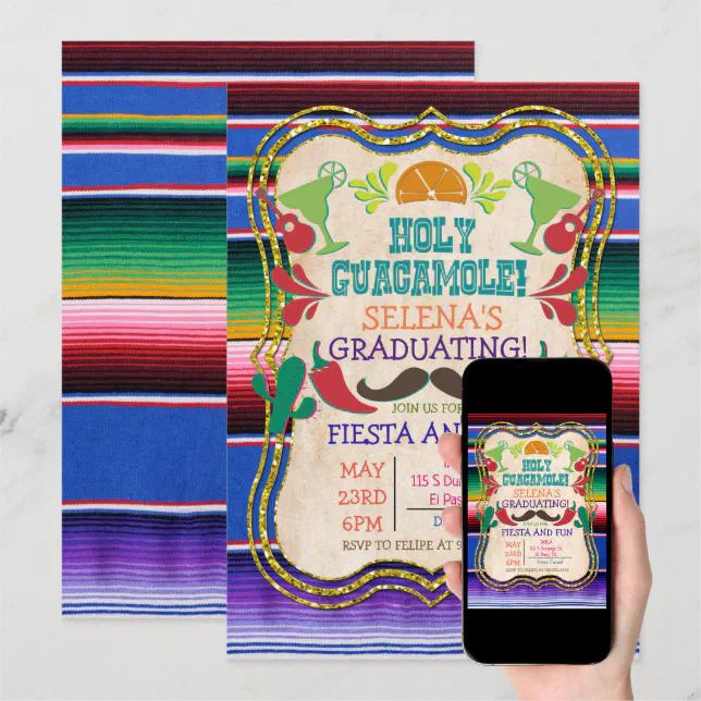 Graduation Mexican Fiesta Invitation | Zazzle