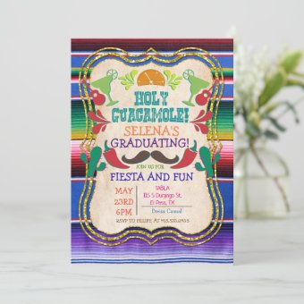 Graduation Mexican Fiesta Invitation | Zazzle