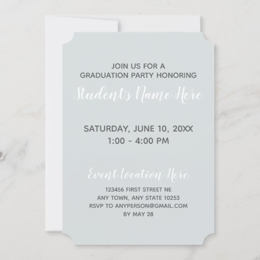 Graduation Modern Simple Design Invitation | Zazzle