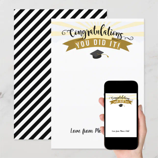 Graduation Money gift well done money card holder | Zazzle