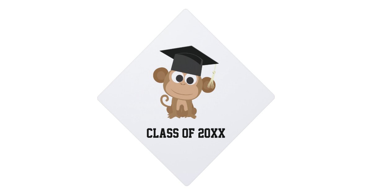 Graduation Monkey Graduation Cap Topper | Zazzle