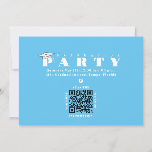 Graduation Multi Photo Blue Class Of 2023 QR Code Invitation | Zazzle