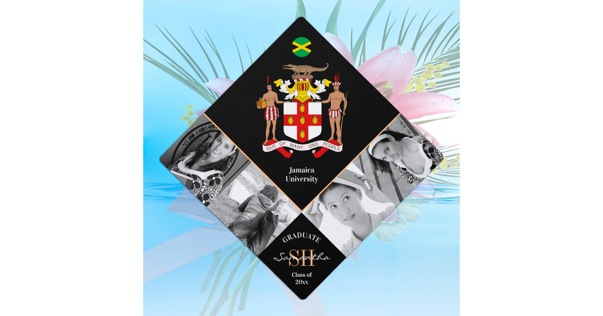 Graduation multi photo & Jamaica elegant /Jamaica Graduation Cap Topper ...