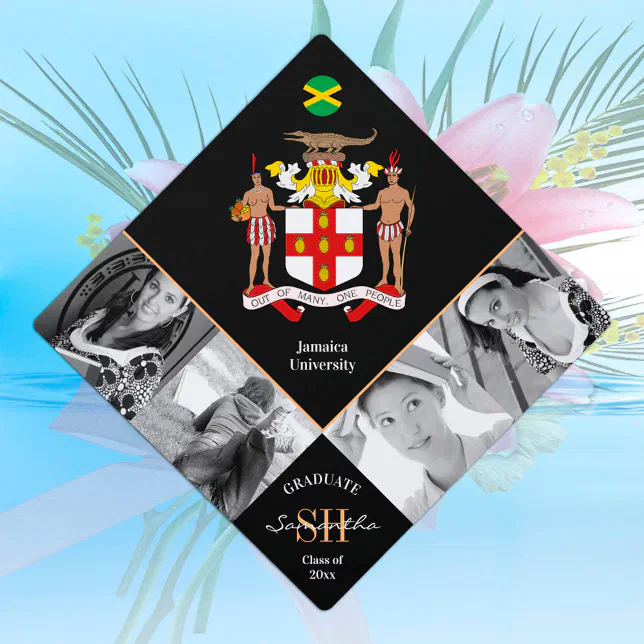 Graduation multi photo & Jamaica elegant /Jamaica Graduation Cap Topper ...
