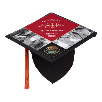 Graduation multi photo & Mexico elegant / eagle Graduation Cap Topper ...