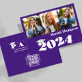 Graduation Multi Photo Purple Class 2023 QR Code Invitation | Zazzle