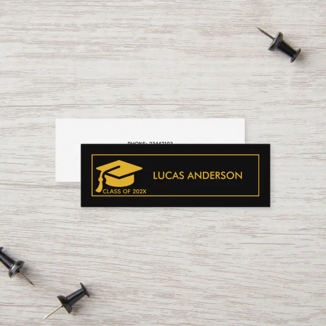 Graduation Name Card - Elegant Classic Insert Card | Zazzle