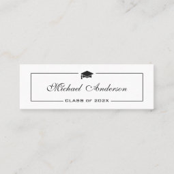 Graduation Name Card - Elegant Classic Insert Card | Zazzle