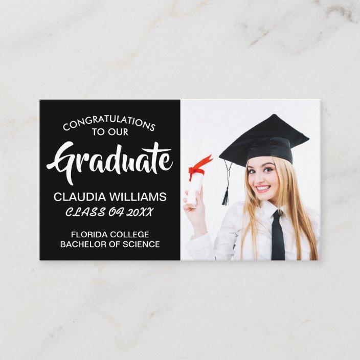 Graduation Name Card - Elegant Classic Insert Card | Zazzle.com
