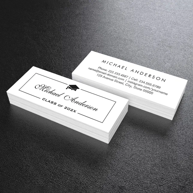 Graduation Name Card - Elegant Classic Insert Card | Zazzle
