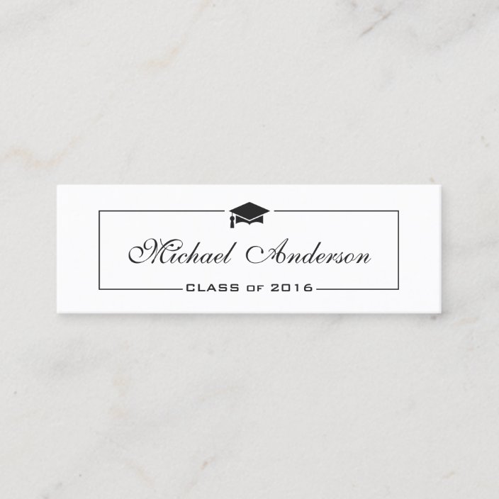 Graduation Name Card - Elegant Classic Insert Card | Zazzle.com