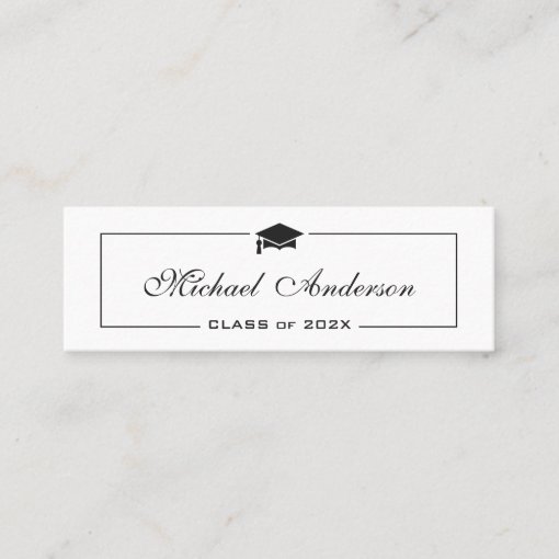 Graduation Name Card - Elegant Classic Insert Card | Zazzle