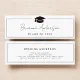 Graduation Name Card Elegant Modern Insert Card | Zazzle