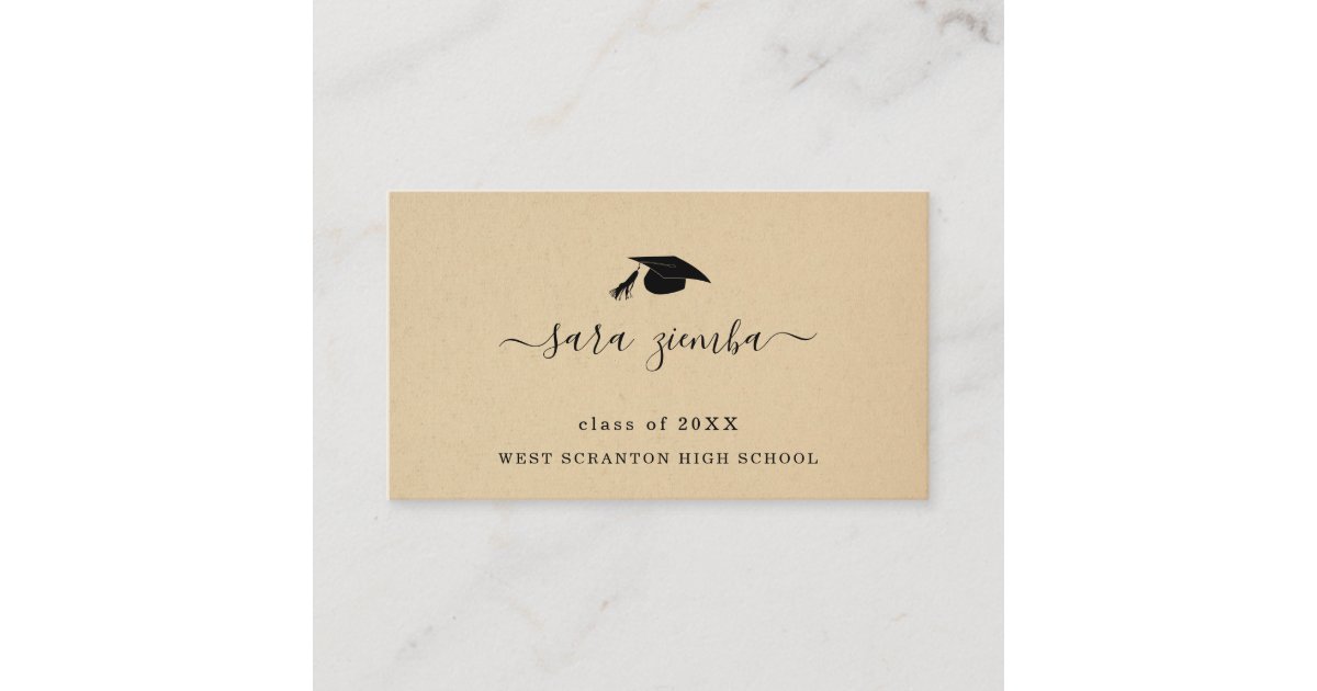 Graduation Name Card Grad Announcement Insert | Zazzle