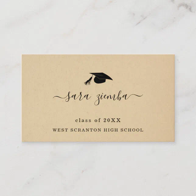 Graduation Name Card Grad Announcement Insert | Zazzle