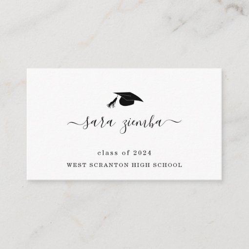 Graduation Name Card Grad Announcement Insert | Zazzle
