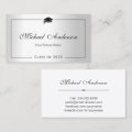 Graduation Name Card Namecard Silver Metallic Look | Zazzle
