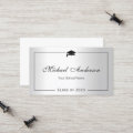 Graduation Name Card Namecard Silver Metallic Look | Zazzle