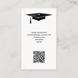 Graduation Name Card QR Code Insert Card | Zazzle