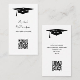 Graduation Name Card QR Code Insert Card | Zazzle