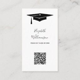 Graduation Name Card QR Code Insert Card | Zazzle