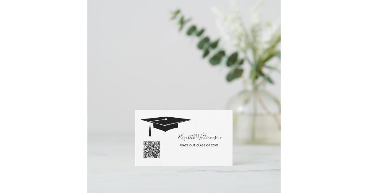 Graduation Name Card QR Code Insert Card | Zazzle