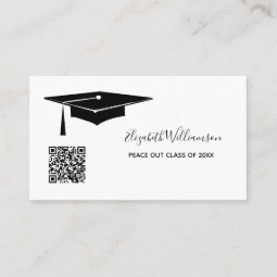 Graduation Name Card QR Code Insert Card | Zazzle
