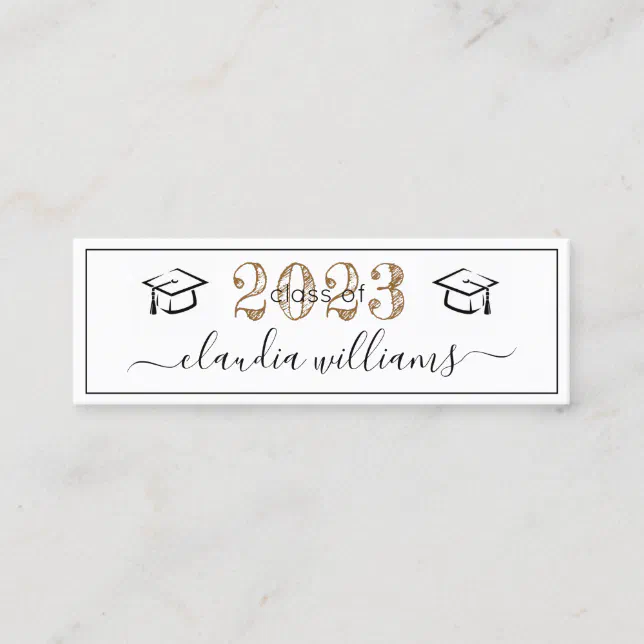 Graduation Name Card - Simple Classic Insert Card | Zazzle