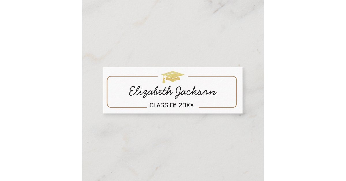 Graduation Name Card | Simple Script Insert Card | Zazzle