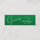 Graduation Name Class Details Green Calling Card | Zazzle