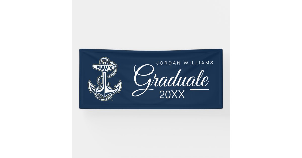 Graduation | Naval Academy Anchor Banner | Zazzle