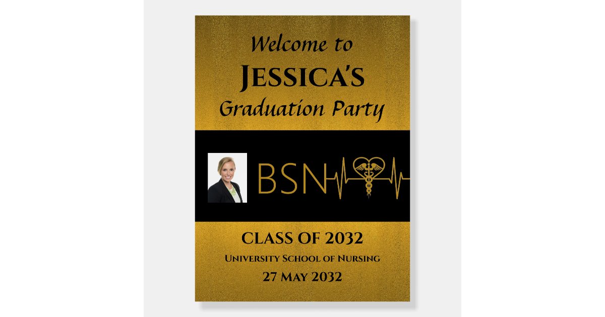 Graduation NURSE BSN RN Photo Welcome Sign | Zazzle