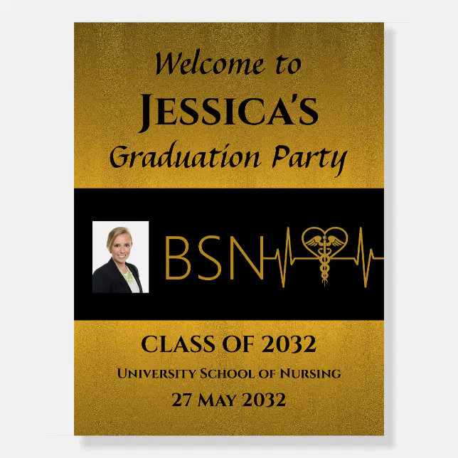 Graduation NURSE BSN RN Photo Welcome Sign | Zazzle