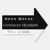 Graduation Open House Black and White Sign | Zazzle