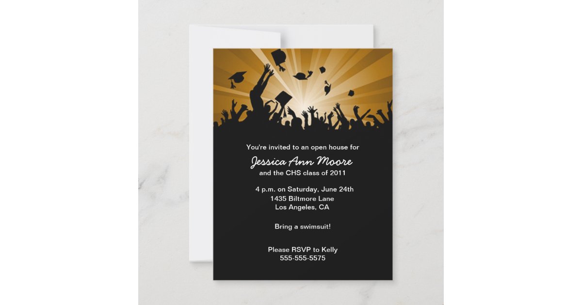 Graduation open house invitation | Zazzle