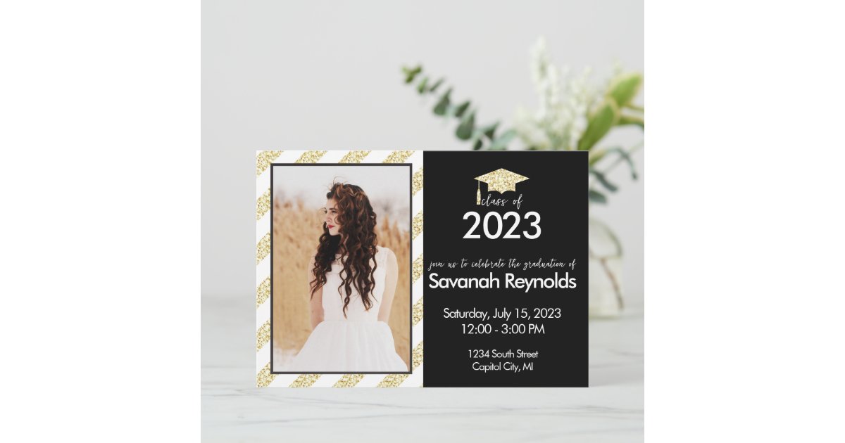 Graduation Open House Invitation with Photo | Zazzle