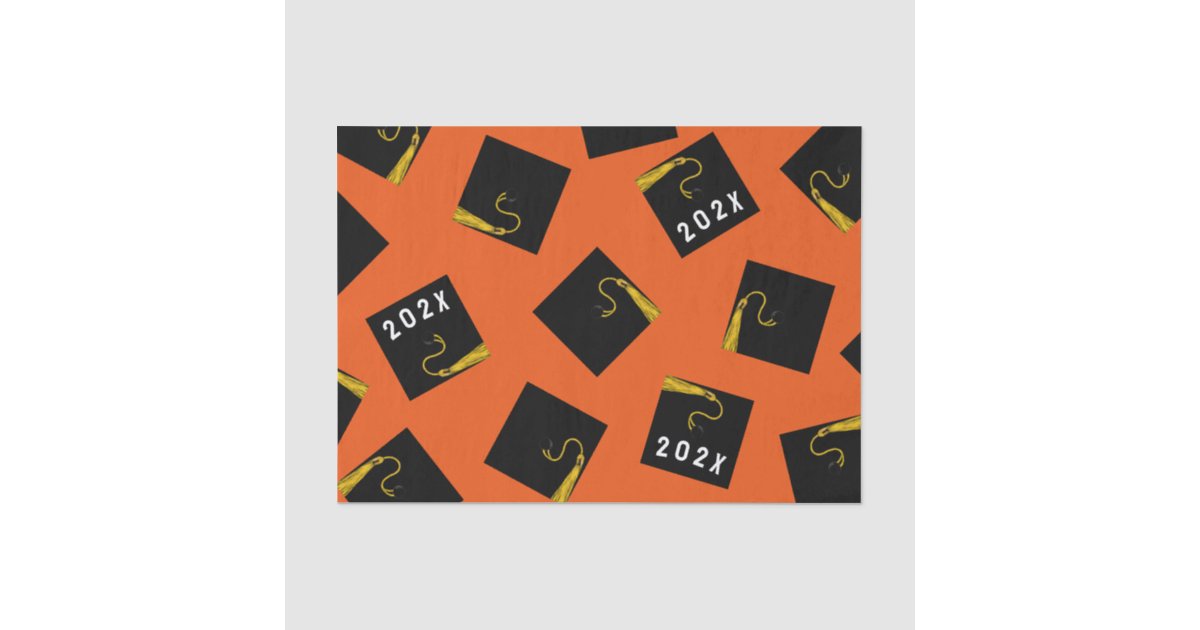 Graduation Orange Tissue Paper | Zazzle