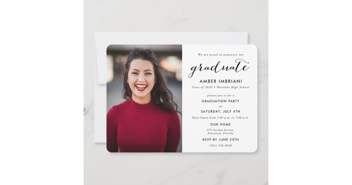 Graduation Party Class of 2020 Photo Invitation | Zazzle