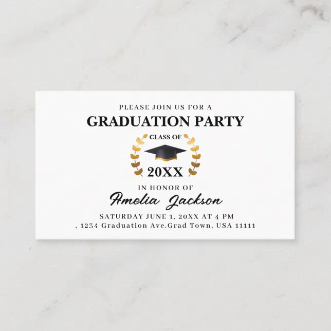 Graduation Party Class of 2023 Insert Card | Zazzle