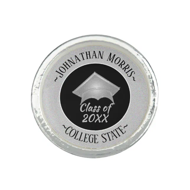 Graduation Party Class of | Silver Seal Ring | Zazzle