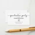 Graduation Party Details Card, Mini Graduation Enclosure Card | Zazzle