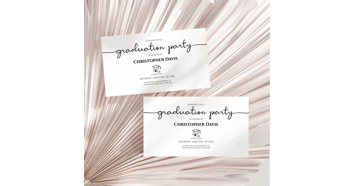 Graduation Party Details Card, Mini Graduation Enclosure Card | Zazzle