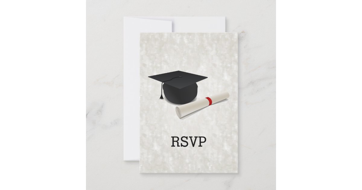 Graduation Party Diploma Customizable RSVP Reply | Zazzle
